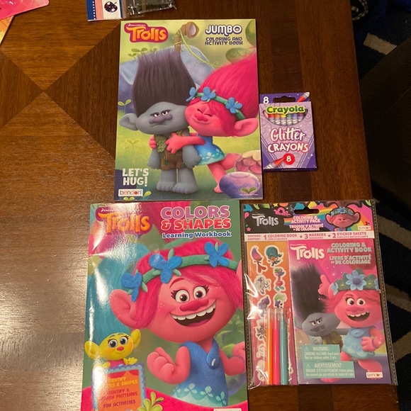 Dreamworks | Toys | New Trolls Bundle Coloring Book And Crayons ...